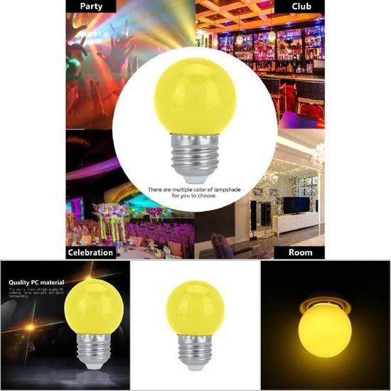 BEL-7643669832730-Ampoule 3W 3W E27 Ampoule Led De Forme Ronde Home Bar ...