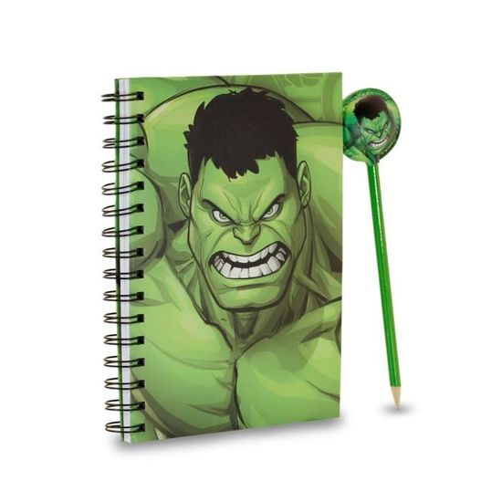 Hulk Destroy Paquet Cadeau avec Carnet et Crayon de Mode, One Size Vert ...