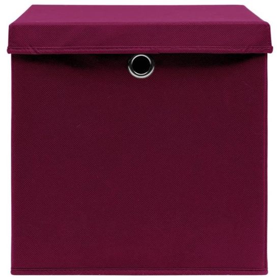 Boîtes de rangement - QQMORA - MWX83281 - Rouge foncé - Tissu intissé ...