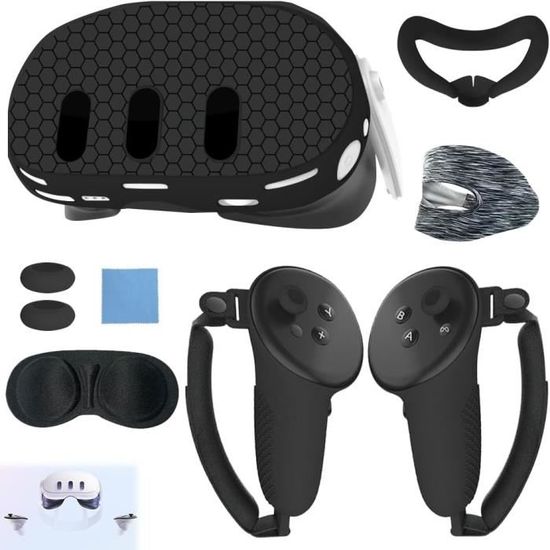 7 Pièces Accessoires Vr Pour Meta Quest 3, Vr Coque De Protection En ...