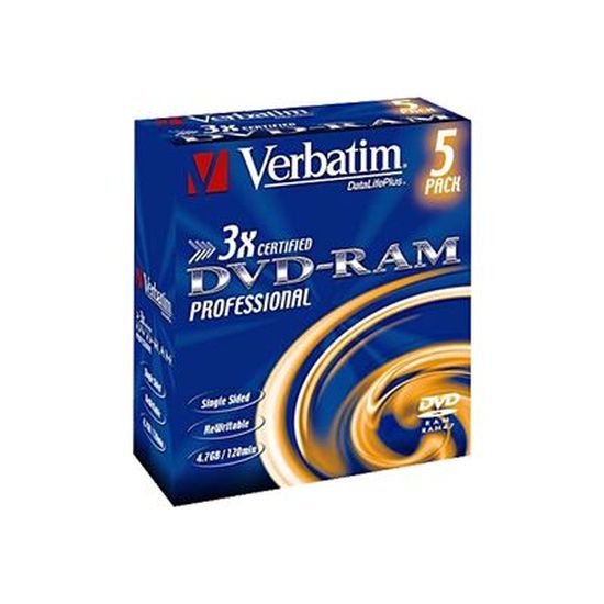 VERBATIM - 5 x DVD-RAM - 4.7 Go 3x - Cdiscount Informatique