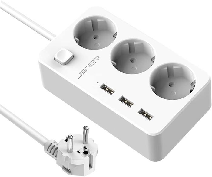 Multiprise USB avec 3 Prises(3680W 16A),Bloc Multiprise USB Multiprise ...