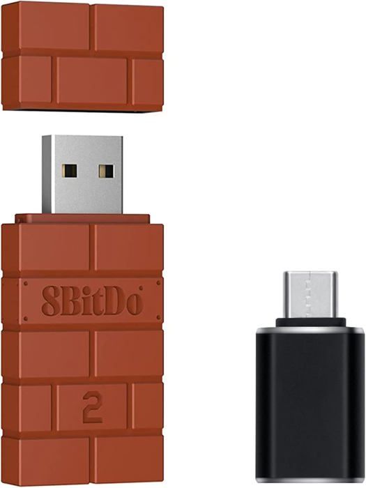 8Bitdo Adaptateur USB sans Fil 2 avec Adaptateur OTG pour Switch OLED/Switch, Windows, Mac et ...