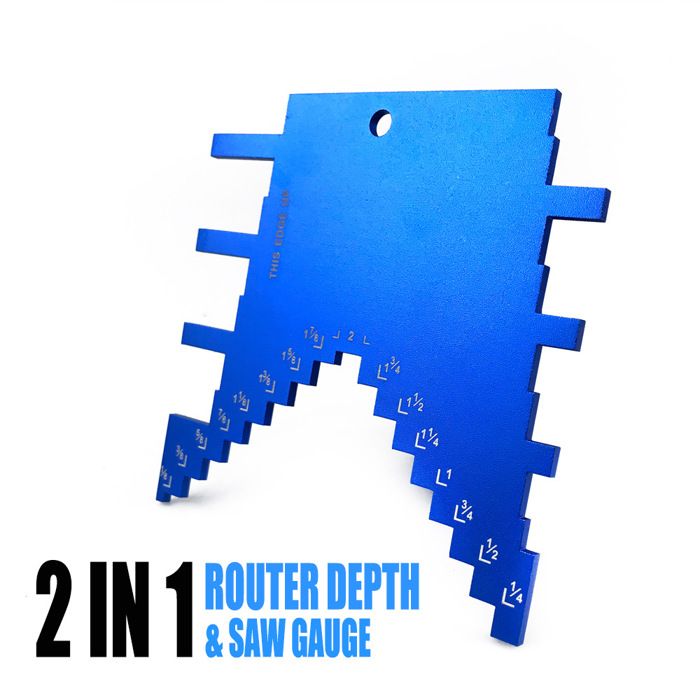 Jauge profondeur/hauteur 2 en 1 pour toupie et scie table en alliage d ...
