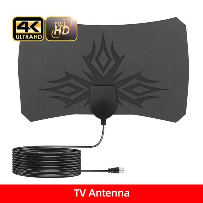 Antenne de flamme - Antenne Intérieure 4k 8k 25db Pour Boîtier Dtv Hd À Gain Élevé, Prise Ue ...