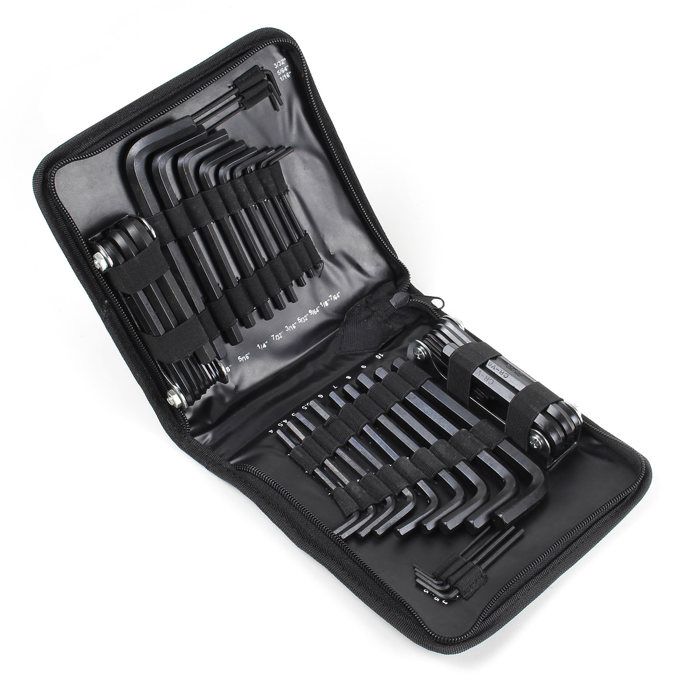 XPOtool Jeu de clés hexagonales 45 pcs. Métrique Impériale 2 Clé ...