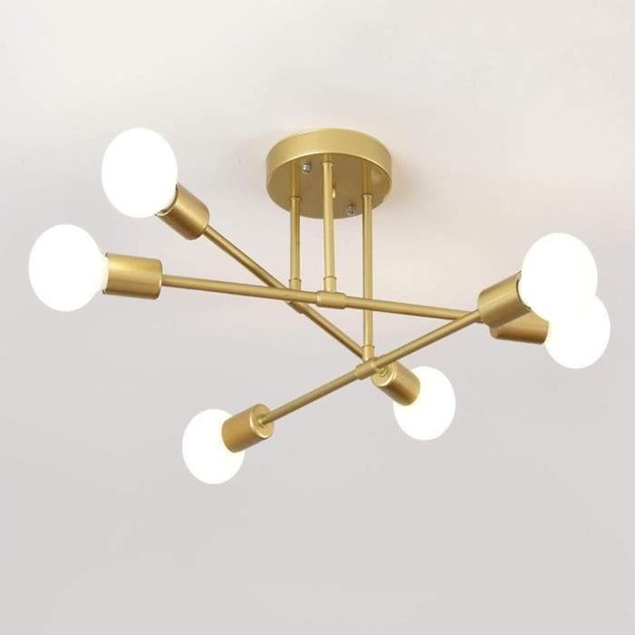 Lustre Rétro En Métal Sputnik Semi-Encastré Industriel Plafonnier E27 ...