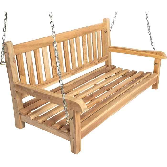 Balancoire de Jardin - Junado - Susana - Bois de Teck - Résistante aux ...
