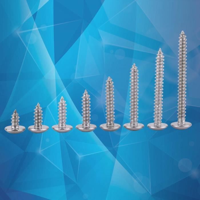 Atyhao Accessoire de travail du bois 200 pièces M3 en acier inoxydable SS304 vis autotaraudeuses ...
