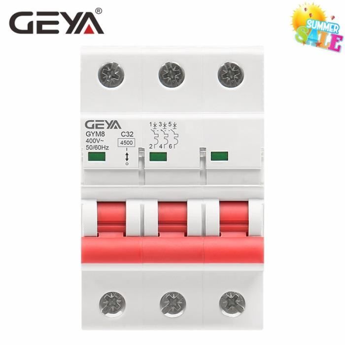 3 Pole C Curve-6A -Mini disjoncteur sur Rail Din,GYM8 3P,MCB 6A 10A 16A 20A 25A 32A 40A 50A 63A ...