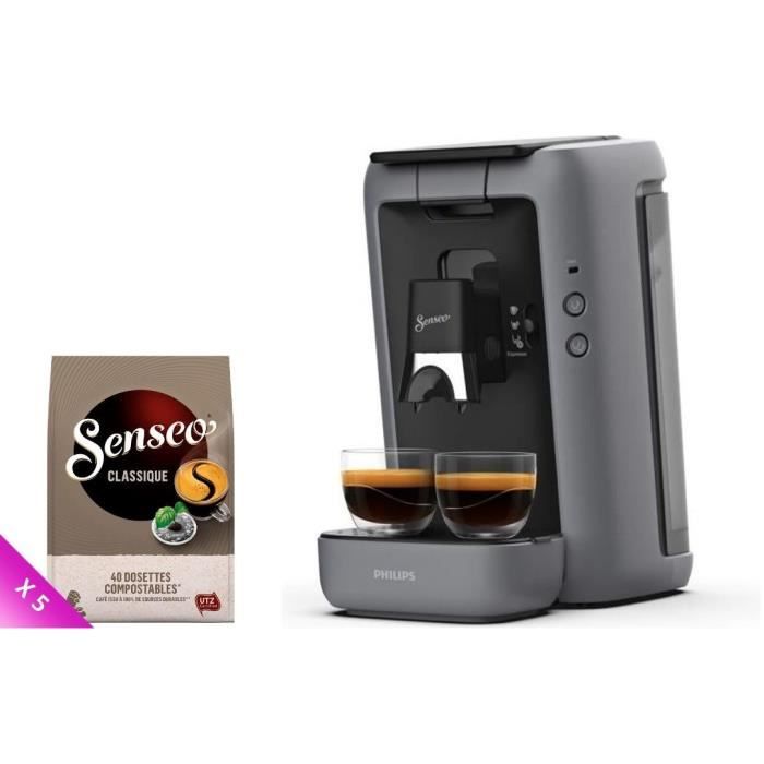 Machine à café dosette Philips SENSEO Maestro CSA260/51 - Gris + Lot de ...