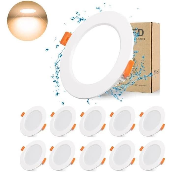 Led Spot Encastrable, Extra Plat 10 Pack 5W 500Lm = 50W Incandescence ...