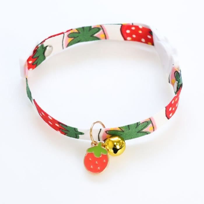 Summer Fruit Series Cat Dog Collar Adjustable Pet Collar Bells Safety ...