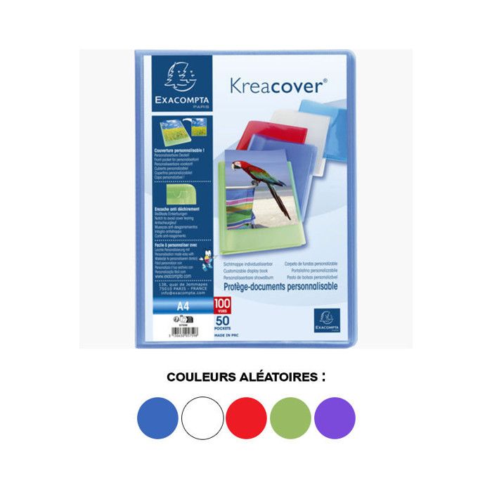 Exacompta KreaCover Chromaline Porte document personnalisable 50 ...
