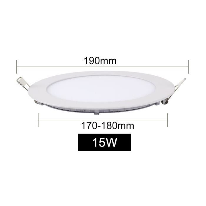 PLAFONNIER,15w Cold White Spot Lumineux LED Encastrable Rond Ultra Fin ...