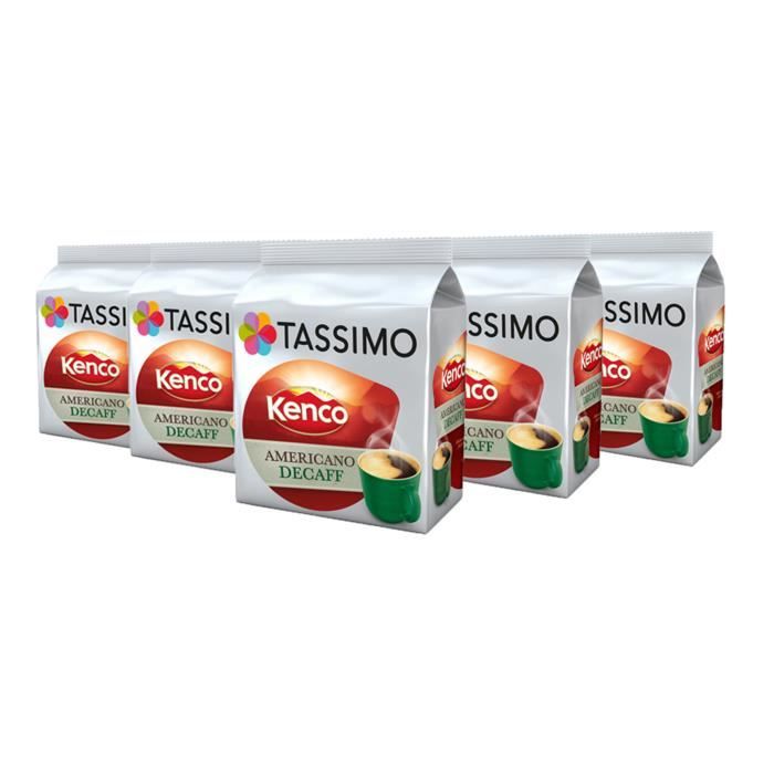 TASSIMO Kenco Decaf café, T-Discs Capsules, dosettes à café souples, 5 ...
