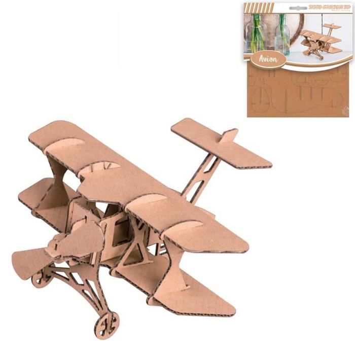 Figurine carton 3D 'Avion' - planches 16.5x17.5 cm [Q4559] - Cdiscount ...