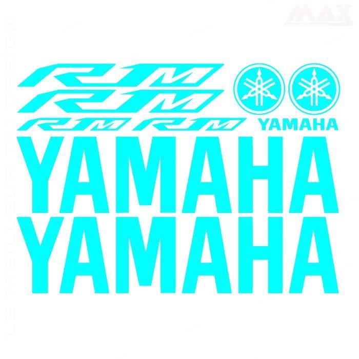 9 stickers R1M YZF – BLEU CIEL – YAMAHA sticker R1 M EXUP - YAM415 ...