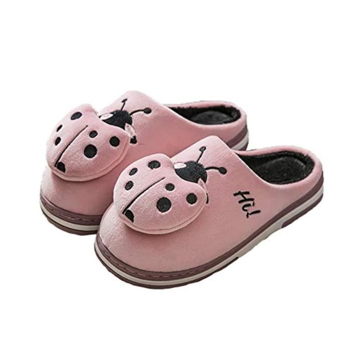 Chausson Z0V6M Motif mignon Cartoon Coccinelle s Panda Maison de style ...