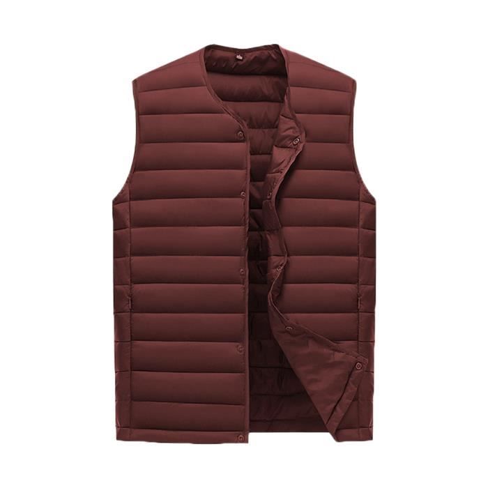 Gilet Homme sans Manche Gilet Ultra Légère Matelassé Chaude et Casual ...