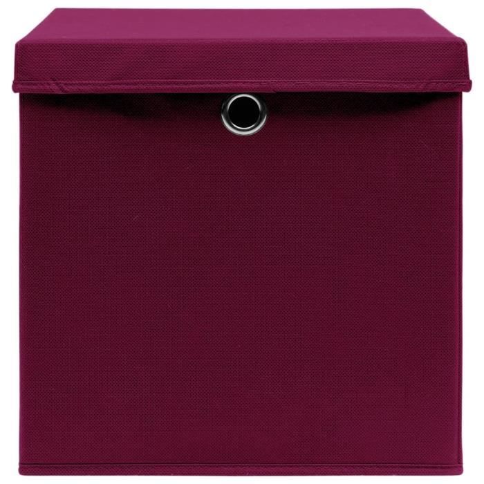 Boîtes de rangement - QQMORA - MWX83281 - Rouge foncé - Tissu intissé ...