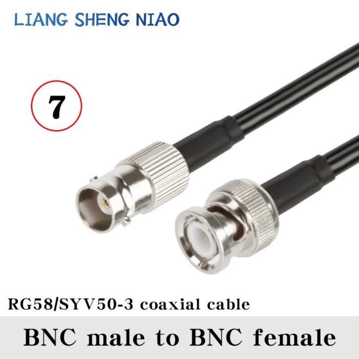 Fiche mâle BNC vers UHF PL259,connecteur femelle SO239 vers BNC mâle,criAJRG58,borne de câble ...