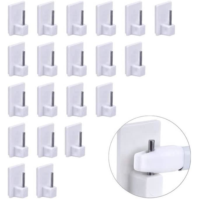 LATTCURE Crochet Tringle Rideau Sans Percage, Fixation Rideaux Sans ...