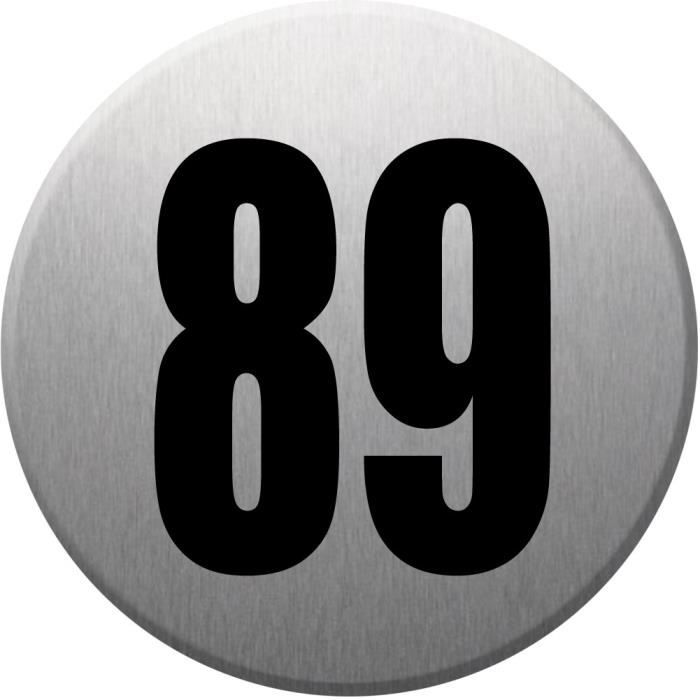 Sticker / autocollant : numéroderue89 - gris brossé - Cdiscount Maison