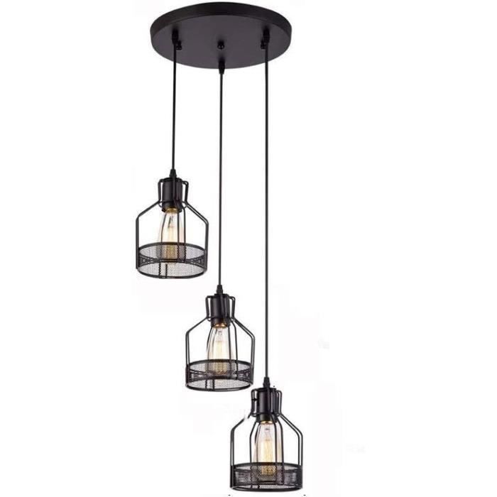 Longue Suspension Rétro En Fer Forgé Lustre En Métal De Style ...