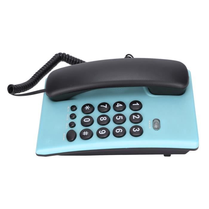 VBESTLIFE Ligne fixe filaire KX‑T504 Téléphone filaire sans batterie multifonctionnel à domicile ...