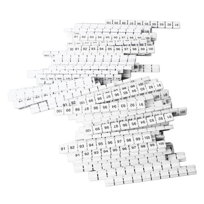 Étiquette de marquage du bornier - VBESTLIFE - Série ZB - Nylon - 100 ...