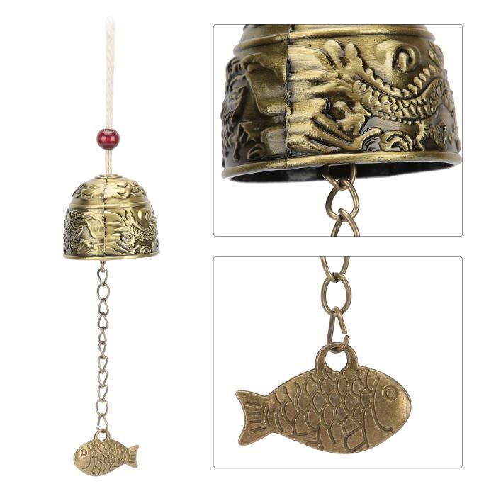 Vvikizy Lot de 4 Carillons Vent Style Chinois Fengshui Cloche Vent Décoration Maison Jardin ...