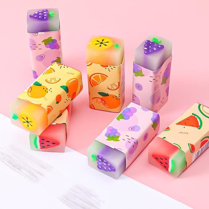 GOMME,1 Piece Random Color--gommes à fruits créatives Kawaii, 1 pièce ...