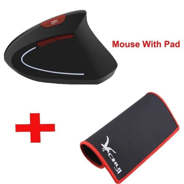 SOURIS,Mouse With Pad--Souris verticale de jeu sans fil, 1600 DPI ...