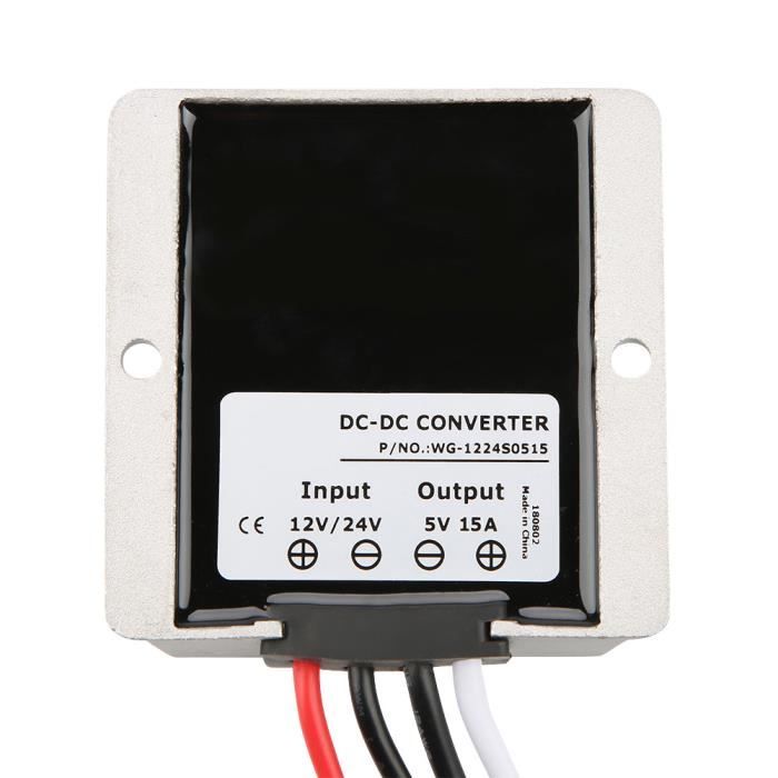 YUI YOSOO Convertisseur Boost DC 12-24V à 5V Convertisseur tanche Réducteur de Tension Abaisseur ...