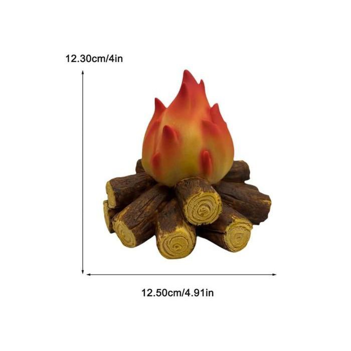 1 x Faux feu Camp en 3D, bûches cheminée décoratives à diodes ...