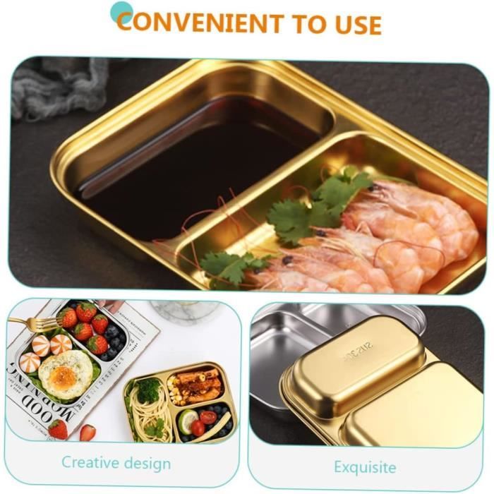 3 Pièces Boîte À Lunch À Compartiments Assiettes Sectionnées Pour ...