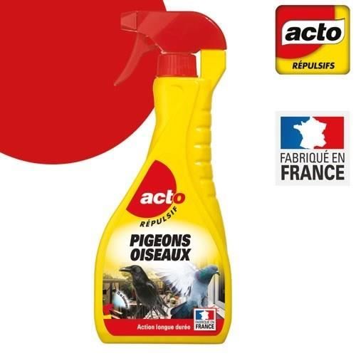 Répulsif pigeons et oiseaux - ACTO - Spray - 750ml - Cdiscount Jardin