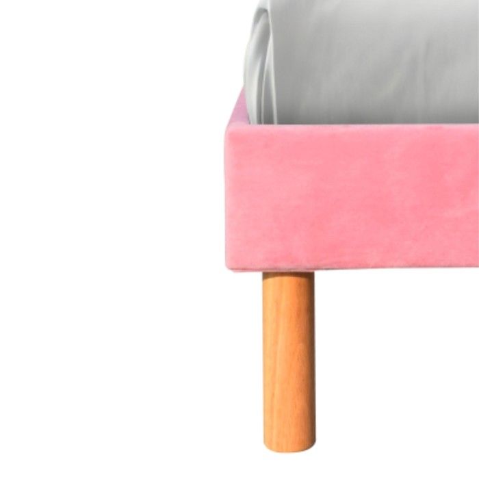 Sommier Tapissier Rose 140x190 cm - Confort Optimal avec Pieds de 20 cm ...