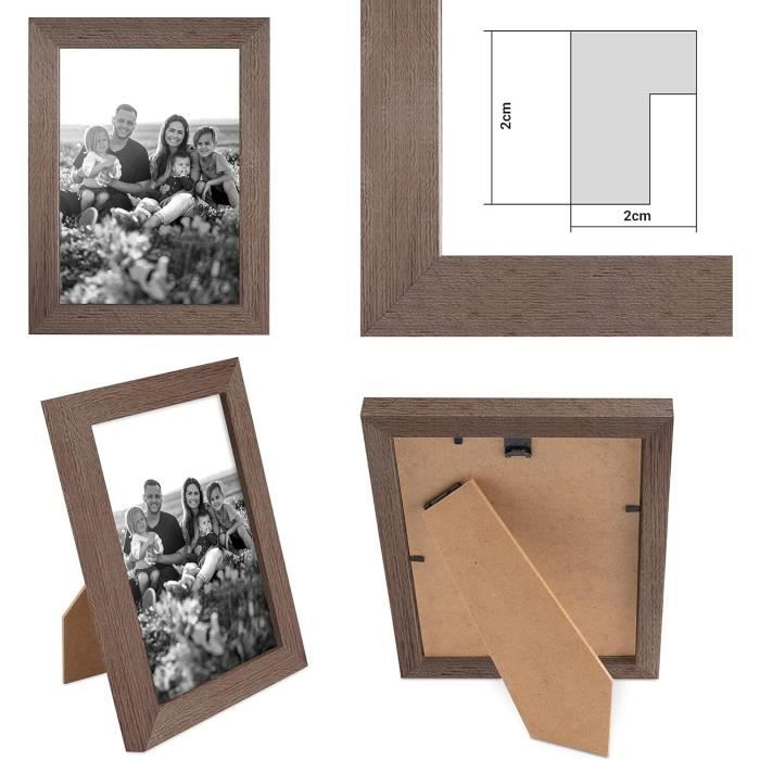 Cadre Photo 15X21 Cm,Bruncadre Stable En Bois Mdf,Verre Plexi ...