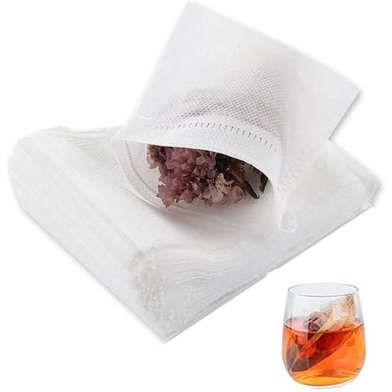 Lot De 200 Sachets À Thé Vides En Papier, Sachets De Thé Vide, Sachets Filtre À Thé Jetables ...