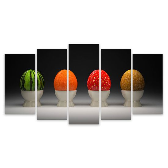 Décoration murale - HXA DECO - Tableau 5 parties Cuisine Fruits en ...