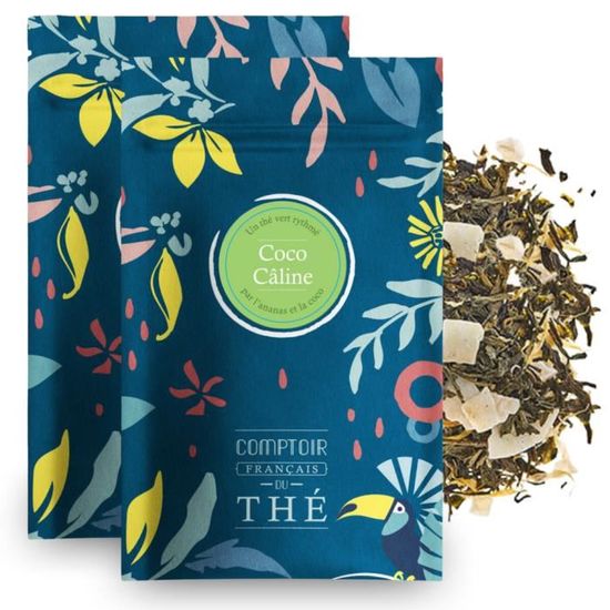 2x100g de thé vert parfumé à la noix de coco et à l'ananas - Délicieux ...