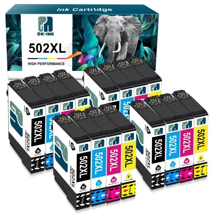 OK-INK Cartouches d'encre compatibles Epson 502XL 502 pour Epson WF ...