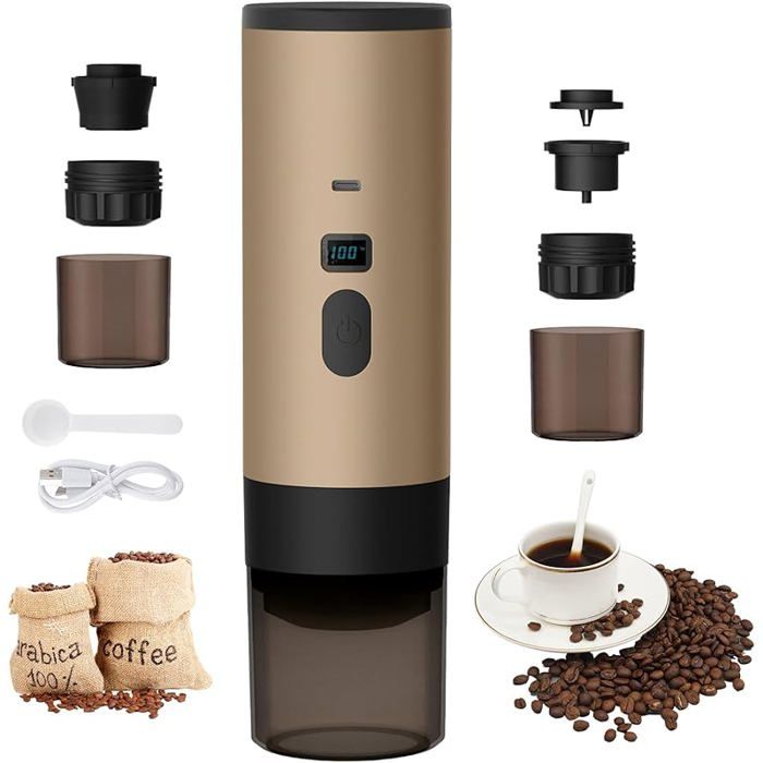 3 En 1 Machine Cafe Portable, 72W CafetiRe Portable, 12V Expresso ...
