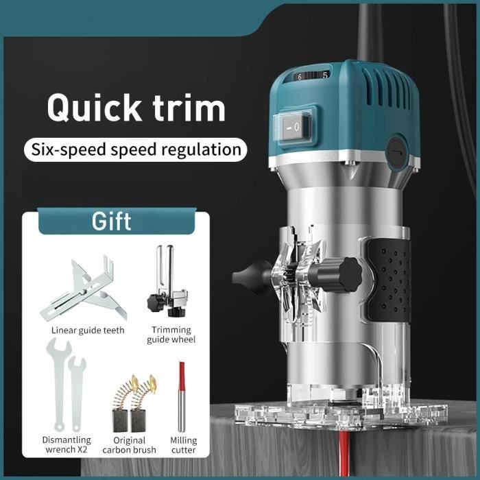 PRISE AMÉRICAINE - Fraise électrique à vitesse réglable, Toupie à bois ...