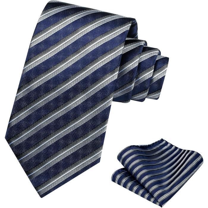 Cravate Homme Rayure Ensemble De Cravate De Mariage Soie Cravates ...