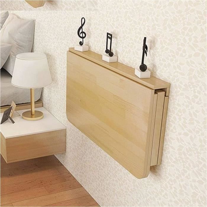 Table Murale Rabattable,Table Pliante Murale, Table À Abattant En Bois ...