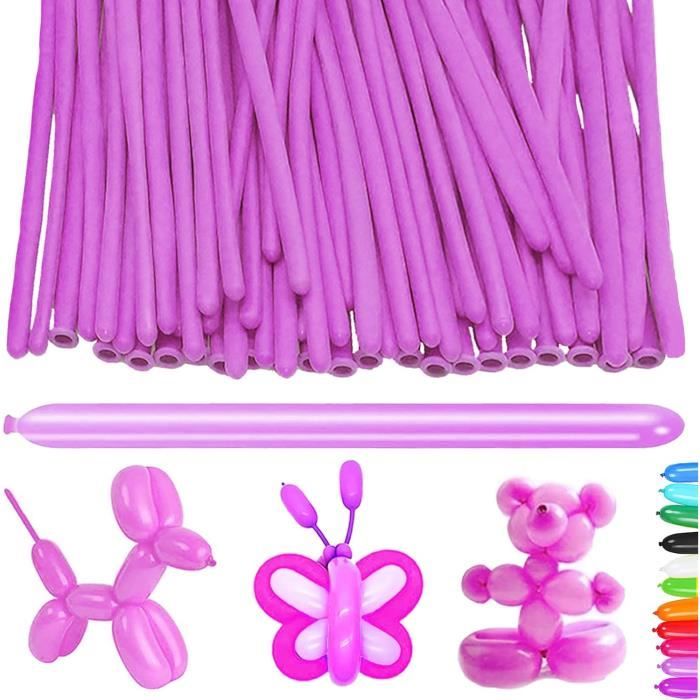 100 Pièces Ballon Pour Sculpture, Violette Long Ballons, Ballon A ...