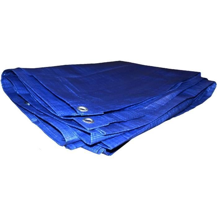 Bâche légère 60gr-m² Bleu 4m x 6m [337] - Cdiscount Bricolage